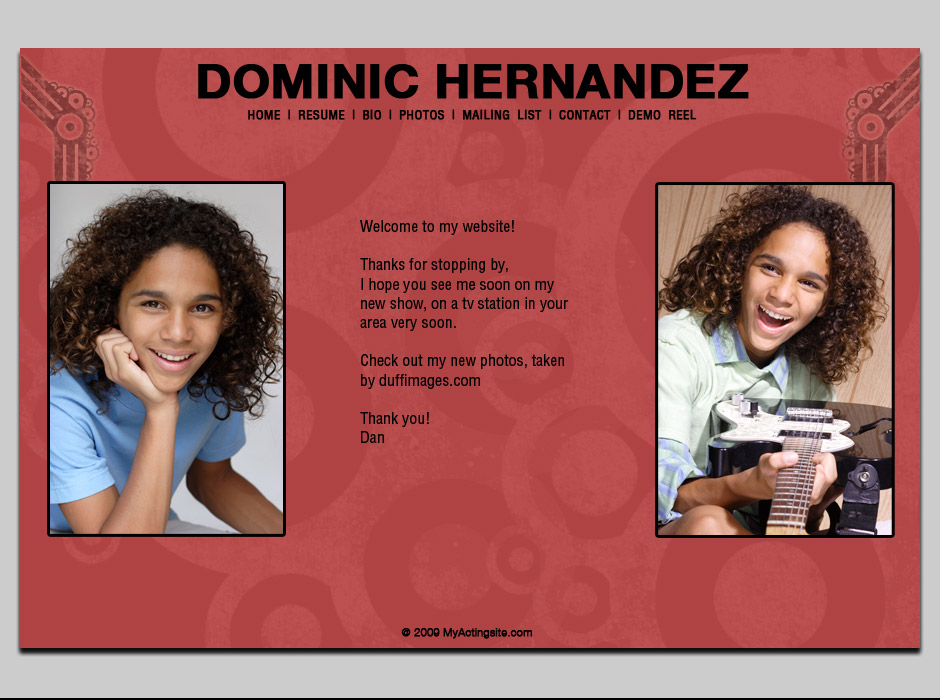 Demo gallery - MyActingSite.com